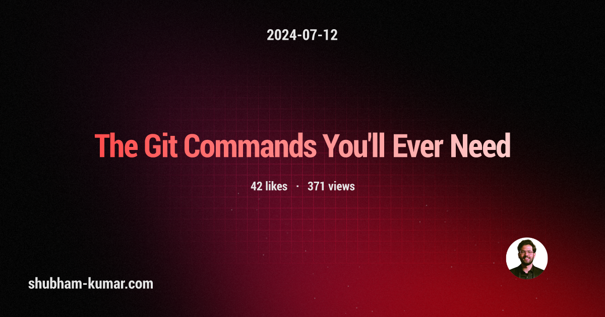 The Git Commands You'll Ever Need | Shubham Kumar - A Backend Engineer
